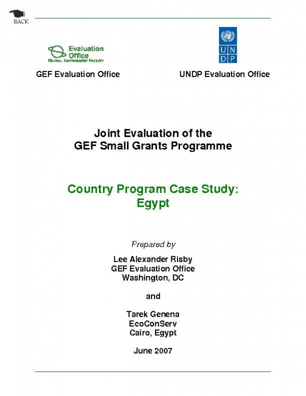 Egypt SGP Case Study